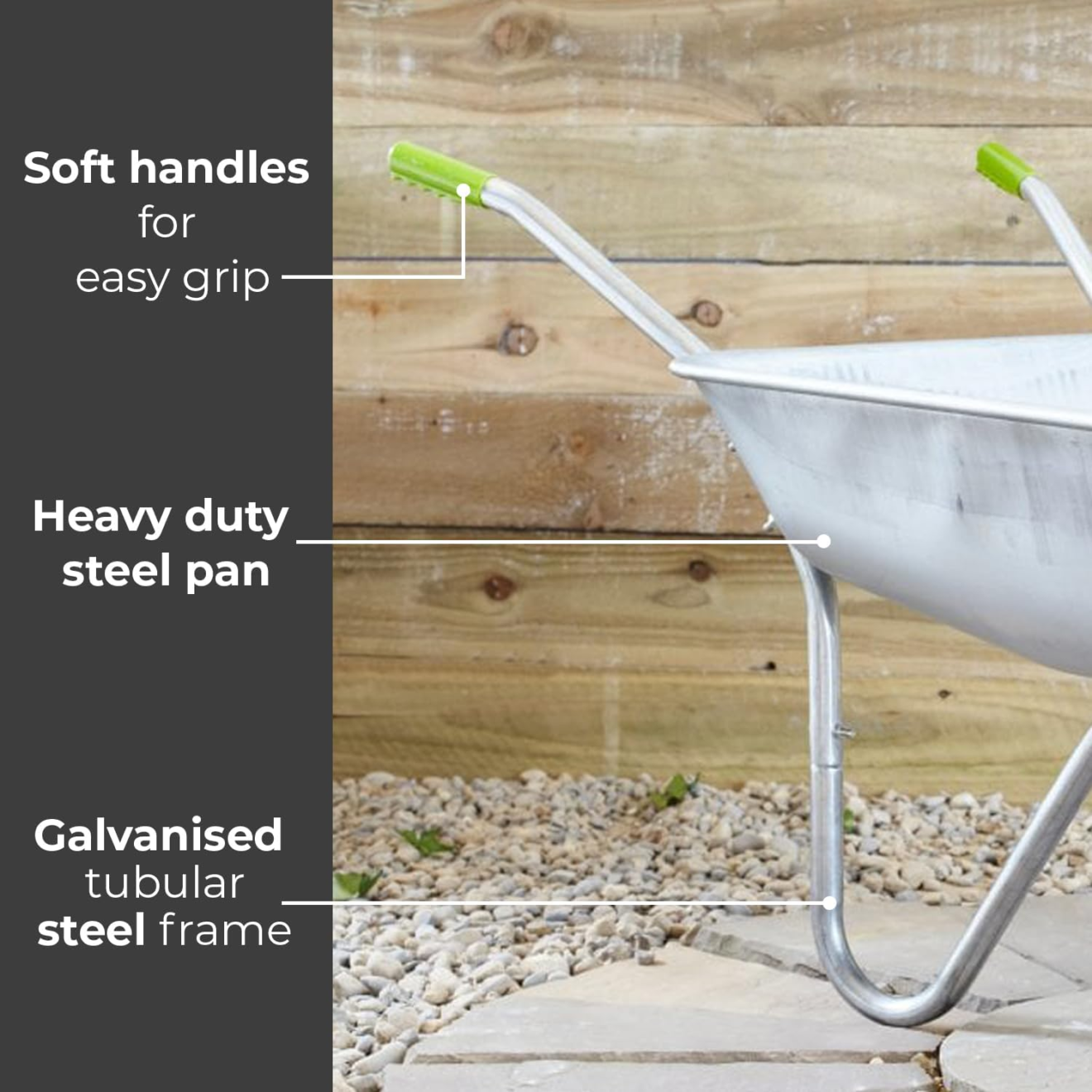 Neo Wheelbarrow Home Garden Cart Galvanised with Pneumatic Tyre ...